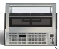 China High Top R290 Sliding Door Commercial Refrigerated Deli Case 400L for sale