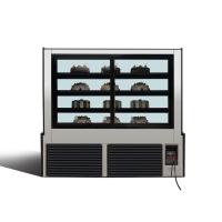 China Curved glass cake display fridge for bakery shop with CE/ETL for sale