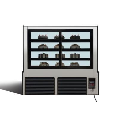 China Curved glass cake display fridge for bakery shop with CE/ETL for sale