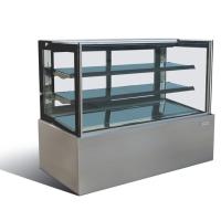 China Square Glass High Quality Luxury Refrigerated Cake Display Showcase for bakery shop with CE/ETL for sale