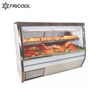 China 33''*55'' Meat Display Cooler Refrigerated Meat Display Case 500L 115V 60HZ for sale