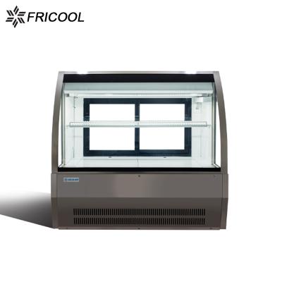 China 22 Cu.Ft R134a Curved Glass Refrigerated Deli Case Fridge For Bakery Shop for sale