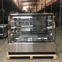 China Curved glass cake showcase display refrigerator and freezers bakery equipment with CE/ETL for sale