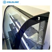China Curved glass cake showcase display refrigerator and freezers bakery equipment with CE/ETL for sale