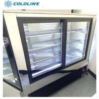 China Curved glass cake showcase display refrigerator and freezers bakery equipment with CE/ETL for sale