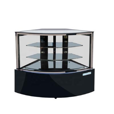 China refrigerated corner bakery display case cake cooler with CE/ETL for sale