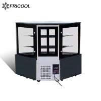 China refrigerated corner bakery display case cake cooler with CE/ETL for sale