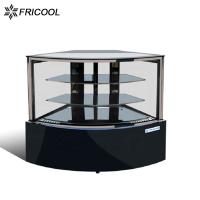 China refrigerated corner bakery display case cake cooler with CE/ETL for sale