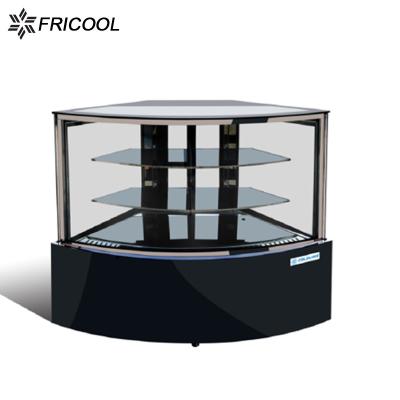 China Refrigerant 290A Commercial Corner Showcase Refrigerator 283L for sale