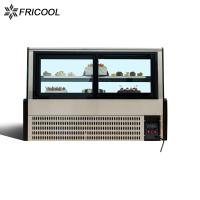 China 1/3 HP Curved Glass Refrigerated Bakery Display Case Fridge 119L for sale