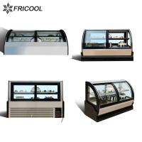 China 1/3 HP Curved Glass Refrigerated Bakery Display Case Fridge 119L for sale