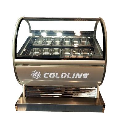 China DC12F Ice Cream Display Freezer R290 Gelato Display Case 450L for sale