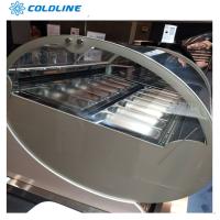 China Luxury Curved Glass Ice Cream Freezer Display with ETL&CE for sale