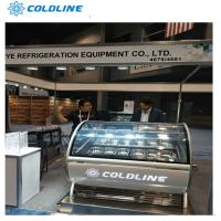 China Luxury Curved Glass Ice Cream Freezer Display with ETL&CE for sale