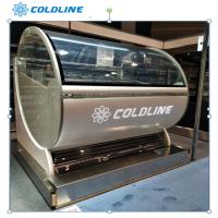 China Luxury Curved Glass Ice Cream Freezer Display with ETL&CE for sale
