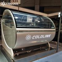China Ice cream freezer curved glass bakery display cooler for bakery shop with CE/ETL for sale