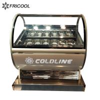 China Ice cream freezer curved glass bakery display cooler for bakery shop with CE/ETL for sale