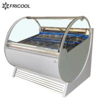 China Ice cream freezer curved glass bakery display cooler for bakery shop with CE/ETL for sale
