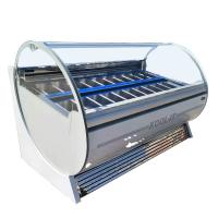 China 20pan refrigerated case ice cream cooler curved glass gelato display freezer case with CE/ETL for sale