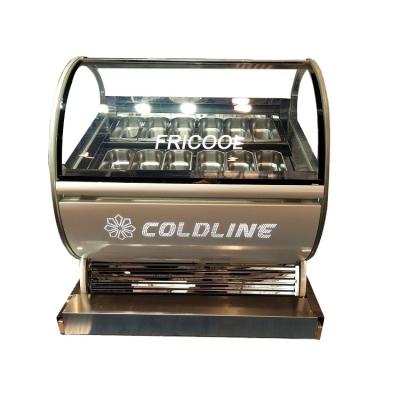 China 400L Countertop Gelato Ice Cream Display Freezer 1/2 HP for sale