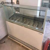 China R290 Refrigerant 12*1/3 Pans Gelato Ice Cream Display Freezer CFC Free for sale