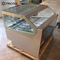 China R290 Refrigerant 12*1/3 Pans Gelato Ice Cream Display Freezer CFC Free for sale