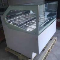China 24 Gauge SS 304 Gelato Ice Cream Display Freezer 20 Pans for sale