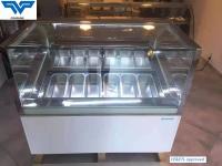 China 24 Gauge SS 304 Gelato Ice Cream Display Freezer 20 Pans for sale