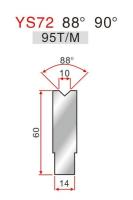China YS72 88 Degrees Press Brake Die Full Body Heat Treatment Brake Dies 835mm Length for sale