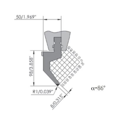 China Customizable Press Brake Punches Hydraulic Metal Bending Dies for sale