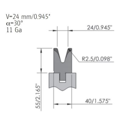 China High Toughness Press Brake Die Press Brake Tooling 500mm Bottom Die for sale