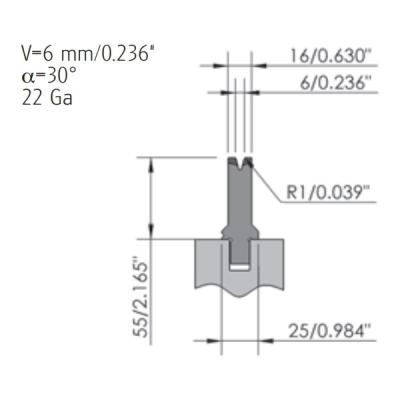 China Wila Type Press Brake Die Bottom Mold Press Brake Single V Die for sale