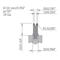 China Bending Machine Press Brake Dies 835mm Sheet Metal Brake Die for sale