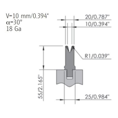 China Bending Machine Press Brake Dies 835mm Sheet Metal Brake Die for sale