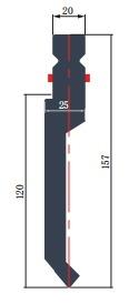 China LYNCCN WAL157.86.R1A European Hydraulic Press Brake Tooling Punch 86 Angle 42CrMo for sale