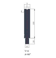 China LYNCCN WAY100.86-V6 Single V Die For European Type Press Brake Die 86 Angle for sale