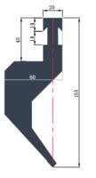 China BCL155.85.R08-R European Press Brake Punch  With 28 Angle 42CrMo for sale