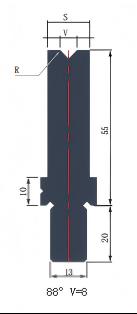 China LYNCCN BCY55.88 V8 Press Brake Die with 42CrMo Material and Induction Hardening for Precision Bending for sale