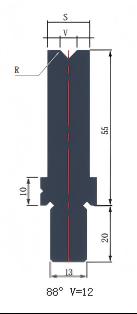 China LYNCCN BCY55.88 V12 Single V Die Press Brake Tooling with 42CrMo Material and Induction Hardening for sale