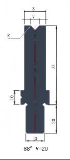 China LYNCCN BCY55.88 V20 Single V Die Press Brake Tooling for sale