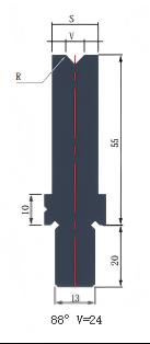 China LYNCCN BCY55.88 V24 Press Brake Tooling Single V Die for sale