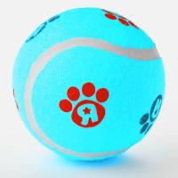 China Inflatable rubbber tennis ball for dog training for sale