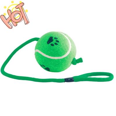 China Custom Logo Pet Tennis Balls 63mm Natural Rubber Dog Balls Bulk Manufacturer for sale