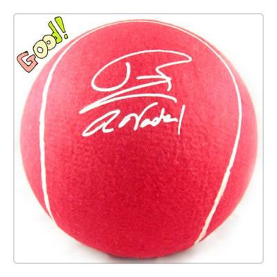 China 8 Inch Inflatable Jumbo Tennis Ball 250g Waterproof Polyester Felt for sale