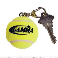 China Yellow Tennis Ball Keychain for sale