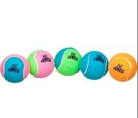 China Jumbo Tennis Ball for Dogs 5 Inch Red Gray Durable Rubber Polyester Felt Pet Toy for sale