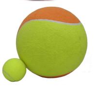 China Giant Inflatable Jumbo Tennis Ball 9.5 Inch Red Gray Promotional Novelty Toy for sale