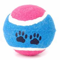 China Custom Logo Pet Tennis Ball 2.5 Inch Non Toxic Rubber Dog Toy for Promotional Use for sale