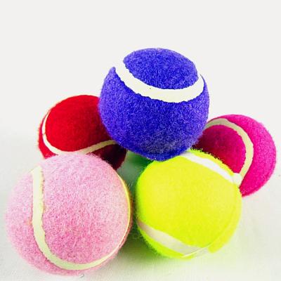 China Custom Logo Pet Tennis Balls 2.5 Inch Natural Rubber Dog Balls Safe Non Toxic for sale