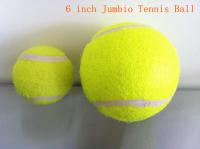 China Inflatable Rubber Jumbo Tennis Ball 9.5 Inch Polyester Felt Waterproof for sale